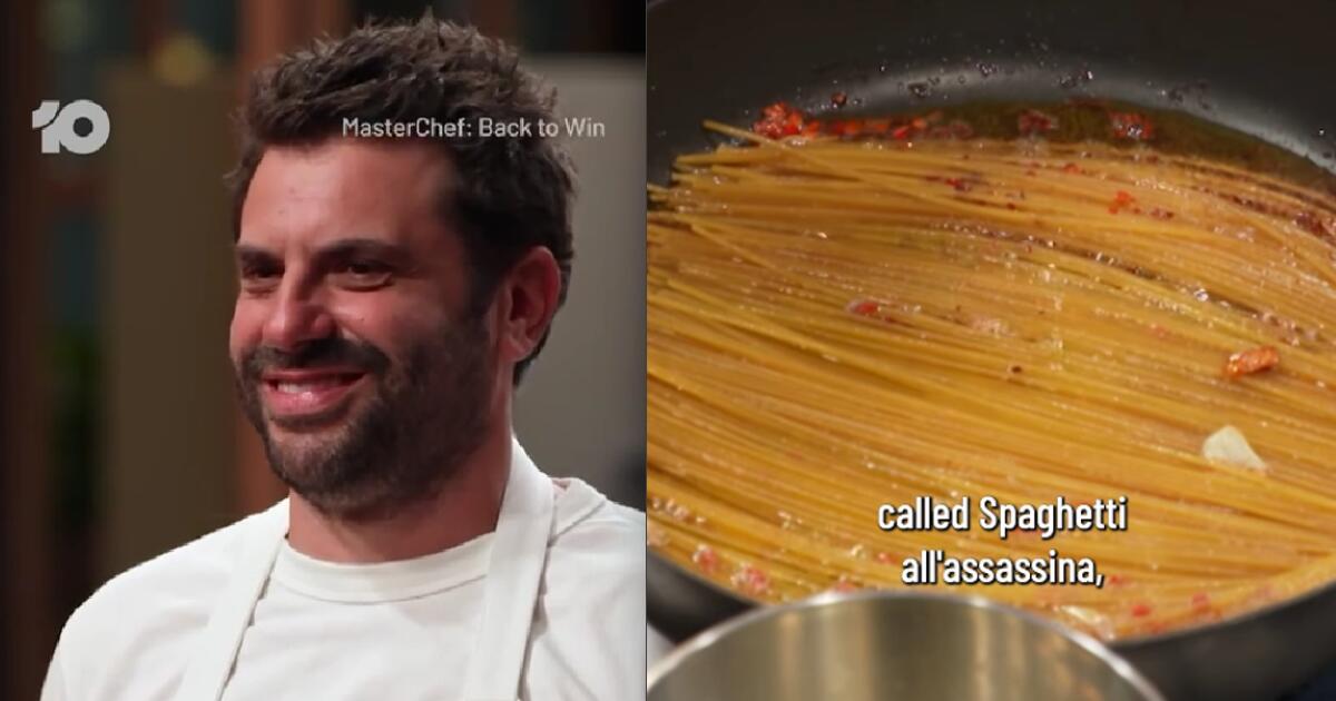 Gli "spaghetti all'assassina" di Andre Ursini a MasterChef Australia