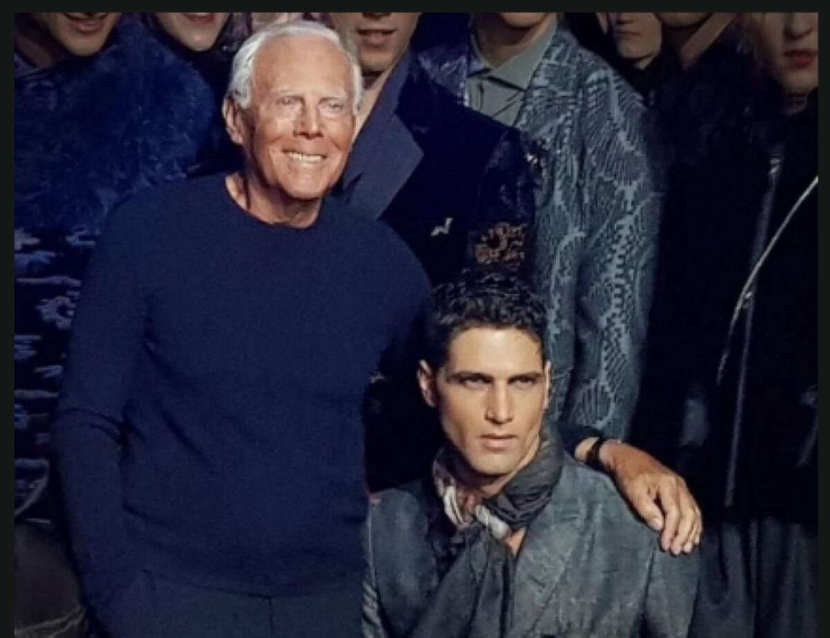 L'addio del top model tarantino Fabio Mancini a Giorgio Armani